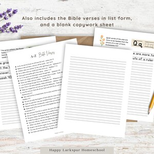 ABC Bible Verse Copywork, Bible Verse Handwriting Practice, Charlotte ...