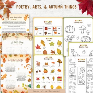 Morning Menu Homeschool Fall, Fall Morning Menu Kindergarten, Fall ...