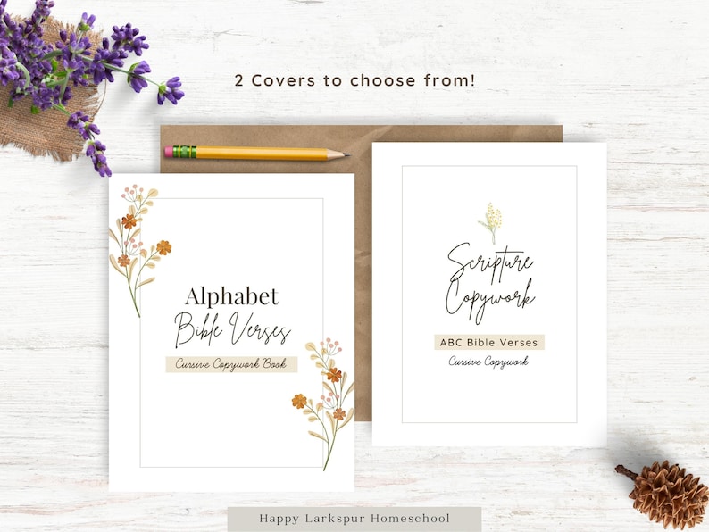 ABC Bible Verse Cursive Copywork Bundle Cursive Handwriting - Etsy