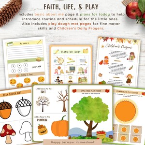 Morning Menu Homeschool Fall, Fall Morning Menu Kindergarten, Fall ...
