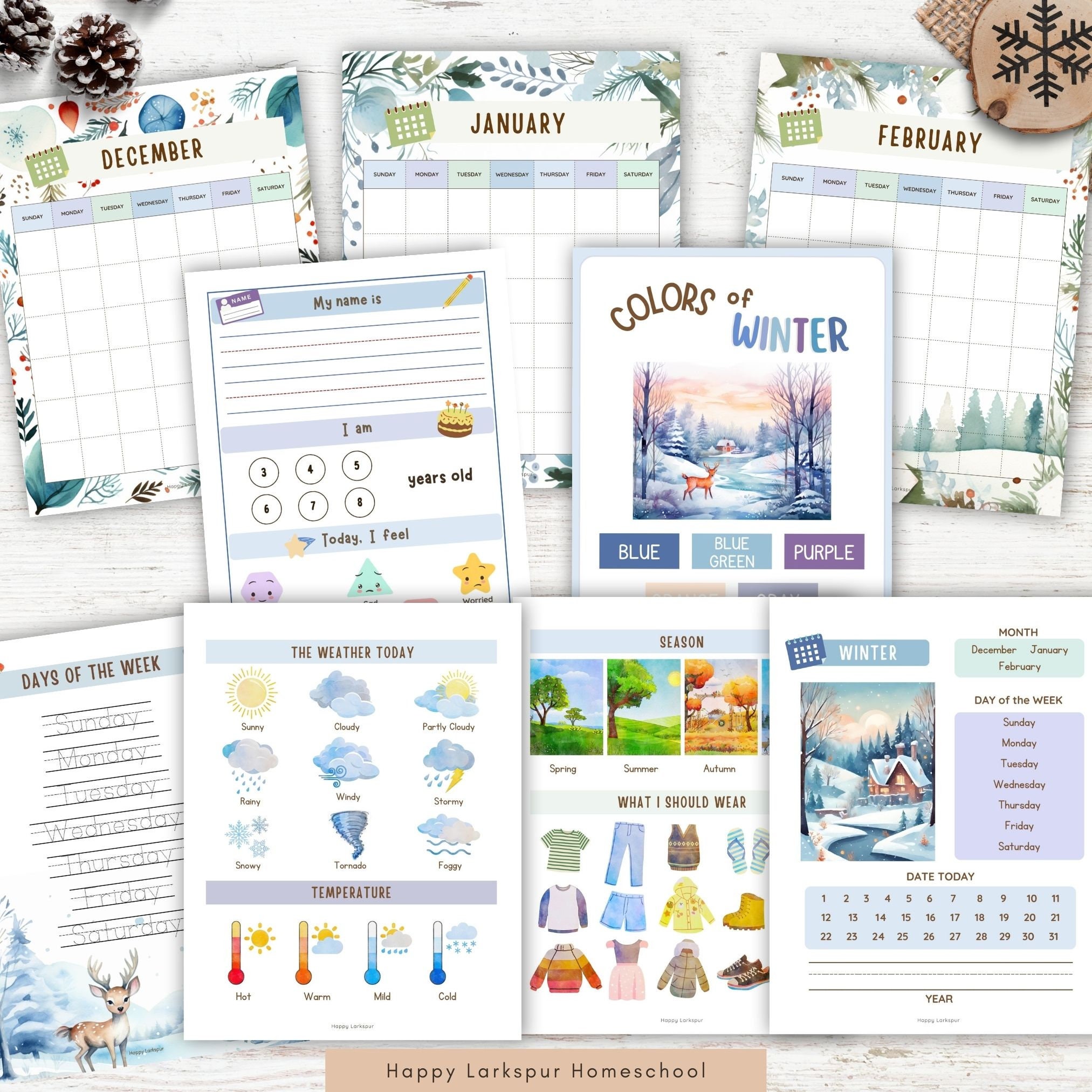 Winter Morning Menu, Preschool Curriculum Winter Activities, Homeschool ...