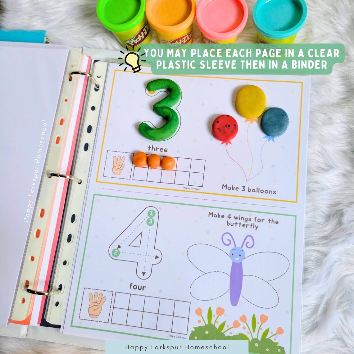Numbers Playdough Mats, Preschool Play Dough Mats Printable, Counting ...