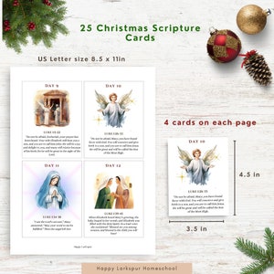 Advent Scripture Cards for Kids, Christmas Scripture Cards, Kids Advent ...