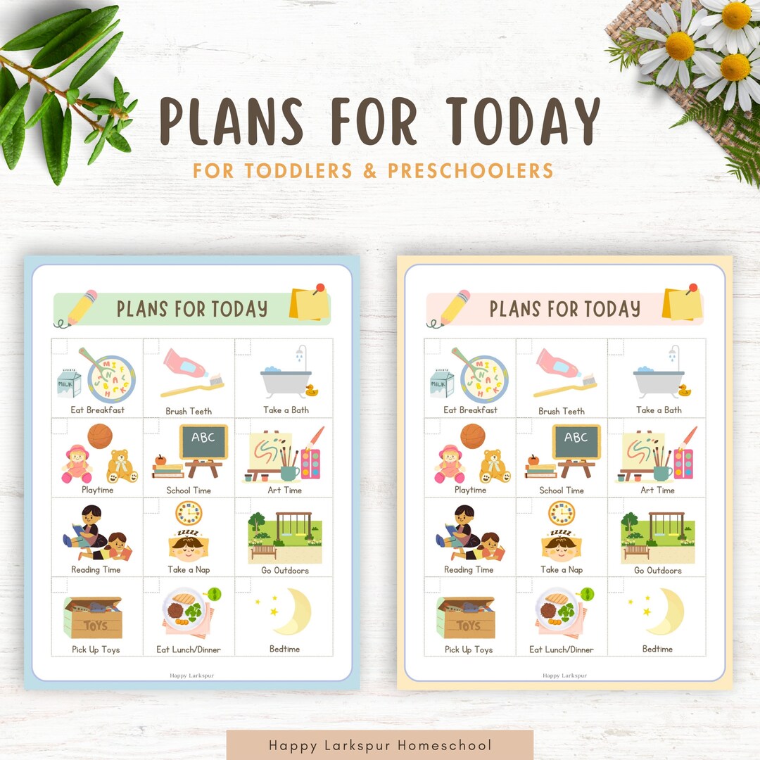 Toddler Schedule Toddler Routine Chart Kids Schedule Cards - Etsy