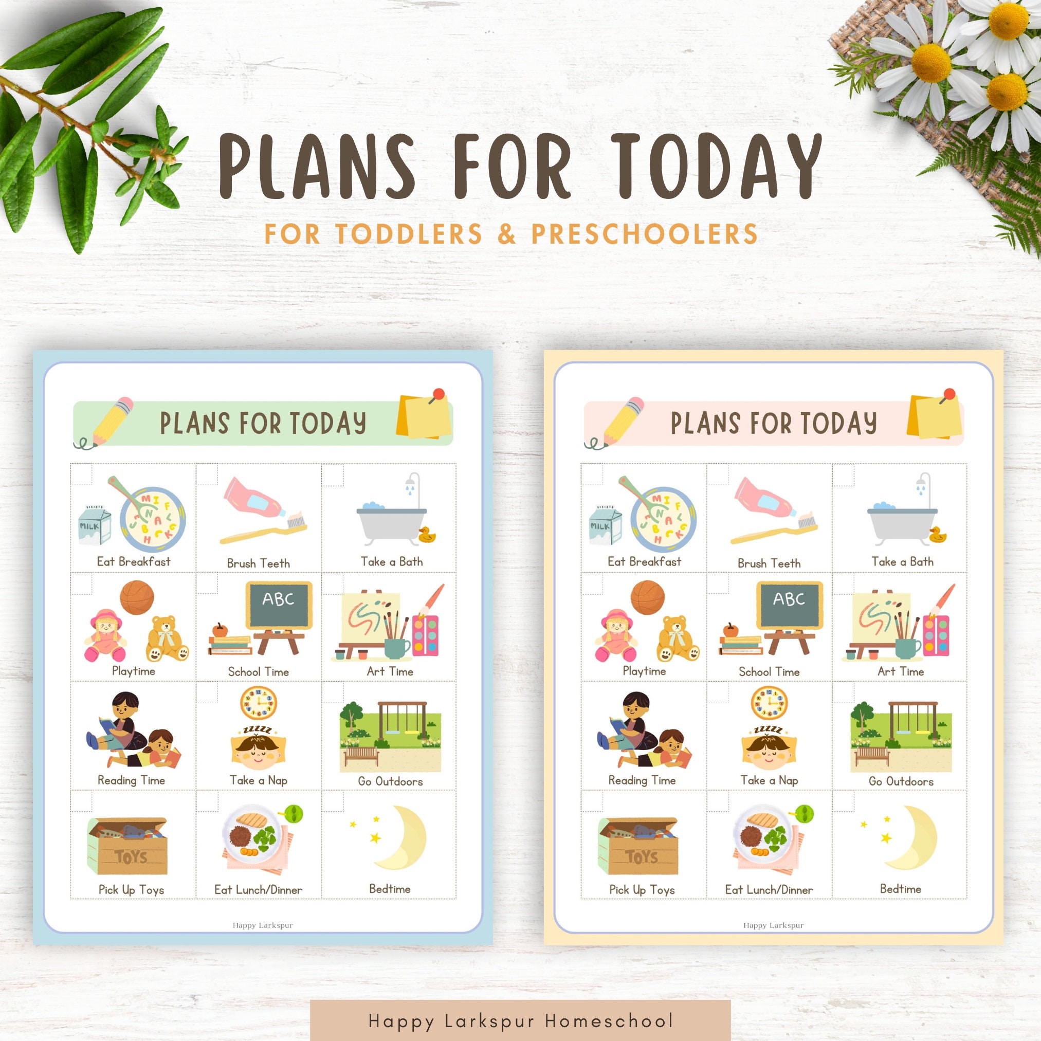 Toddler Schedule Toddler Routine Chart Kids Schedule Cards - Etsy