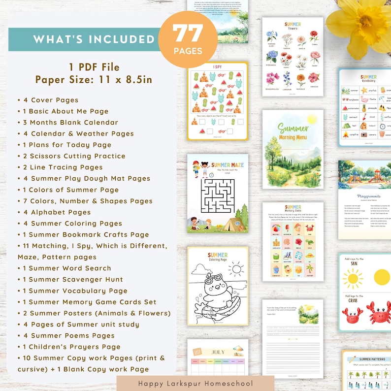 Summer Morning Menu, Morning Menu Kinder, Morning Menu Printable 1st ...
