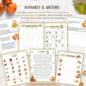 Morning Menu Homeschool Fall, Fall Morning Menu Kindergarten, Fall ...