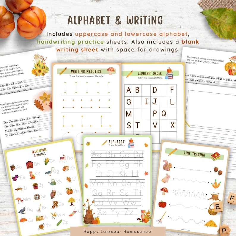 Morning Menu Homeschool Fall, Fall Morning Menu Kindergarten, Fall ...
