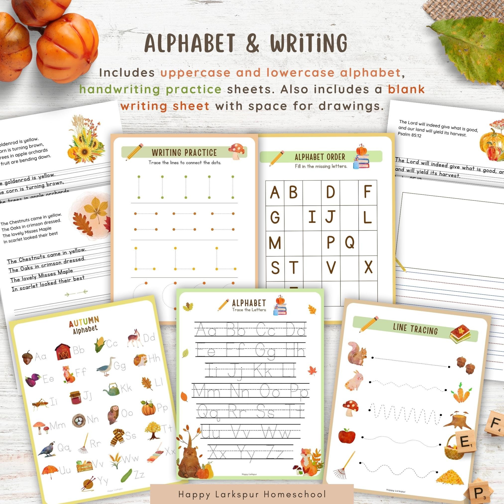 Morning Menu Homeschool Fall, Fall Morning Menu Kindergarten, Fall ...