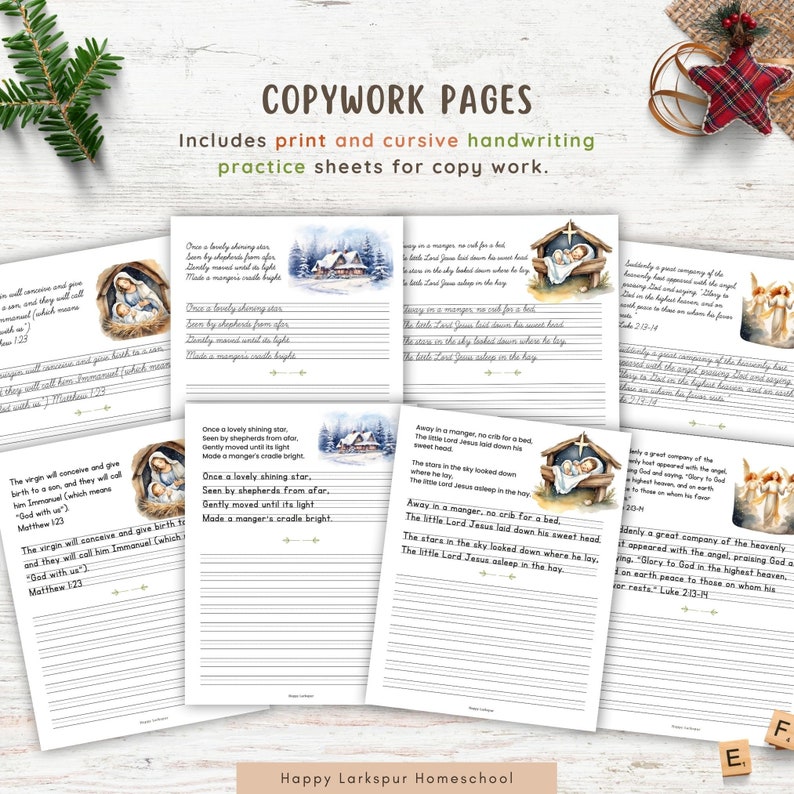 Advent Morning Menu Pages, Charlotte Mason Advent Morning Menu ...