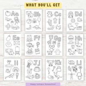 Coloriages ABC pour enfants, alphabets à colorier, feuilles d'activités ...