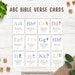 ABC Bible Verse Flashcards, Homeschool Preschool Flashcards, Bible ...