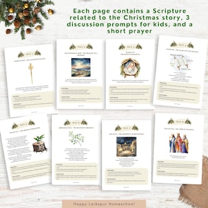Advent Scripture Cards for Kids, Christmas Scripture Cards, Kids Advent ...
