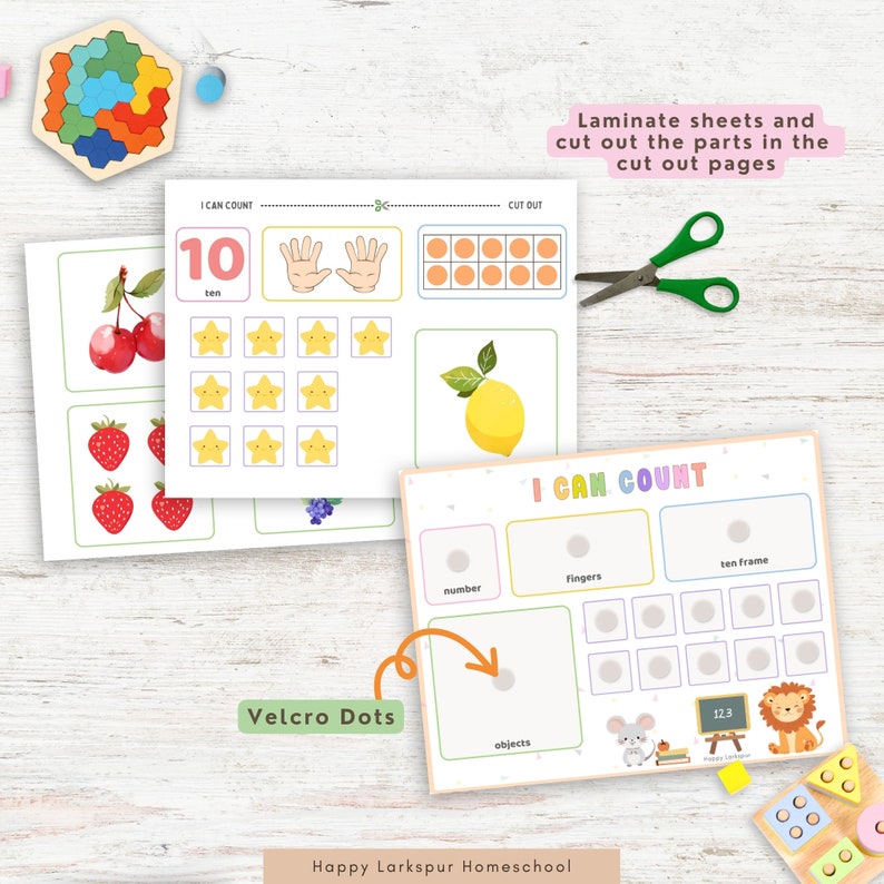 Number Matching Preschool, Counting Activity for Kids, Homeschool ...