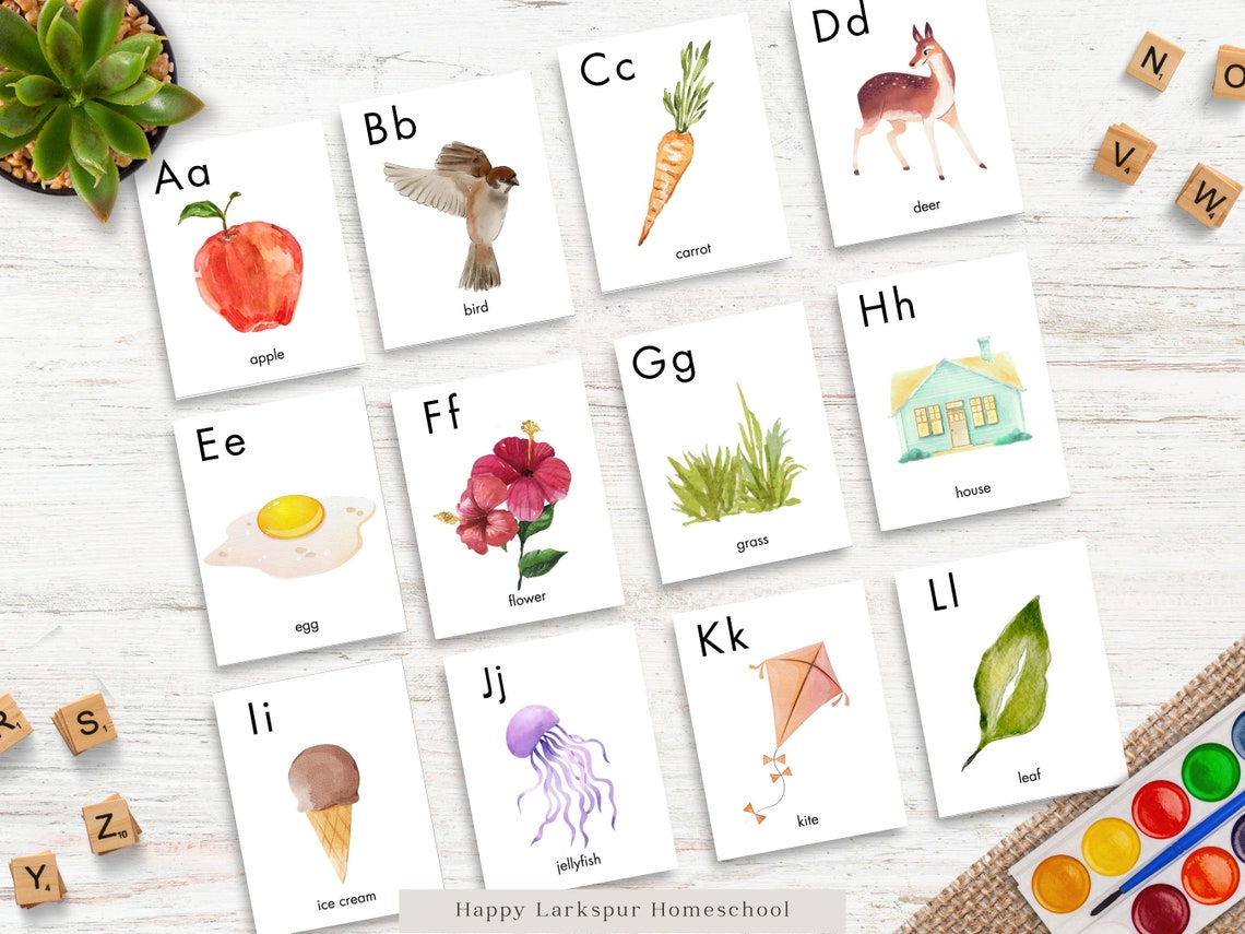 Alphabet Flashcards, Toddler Preschool Flashcards, ABC Flashcards ...