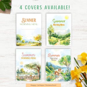 Summer Morning Menu, Morning Menu Kinder, Morning Menu Printable 1st ...