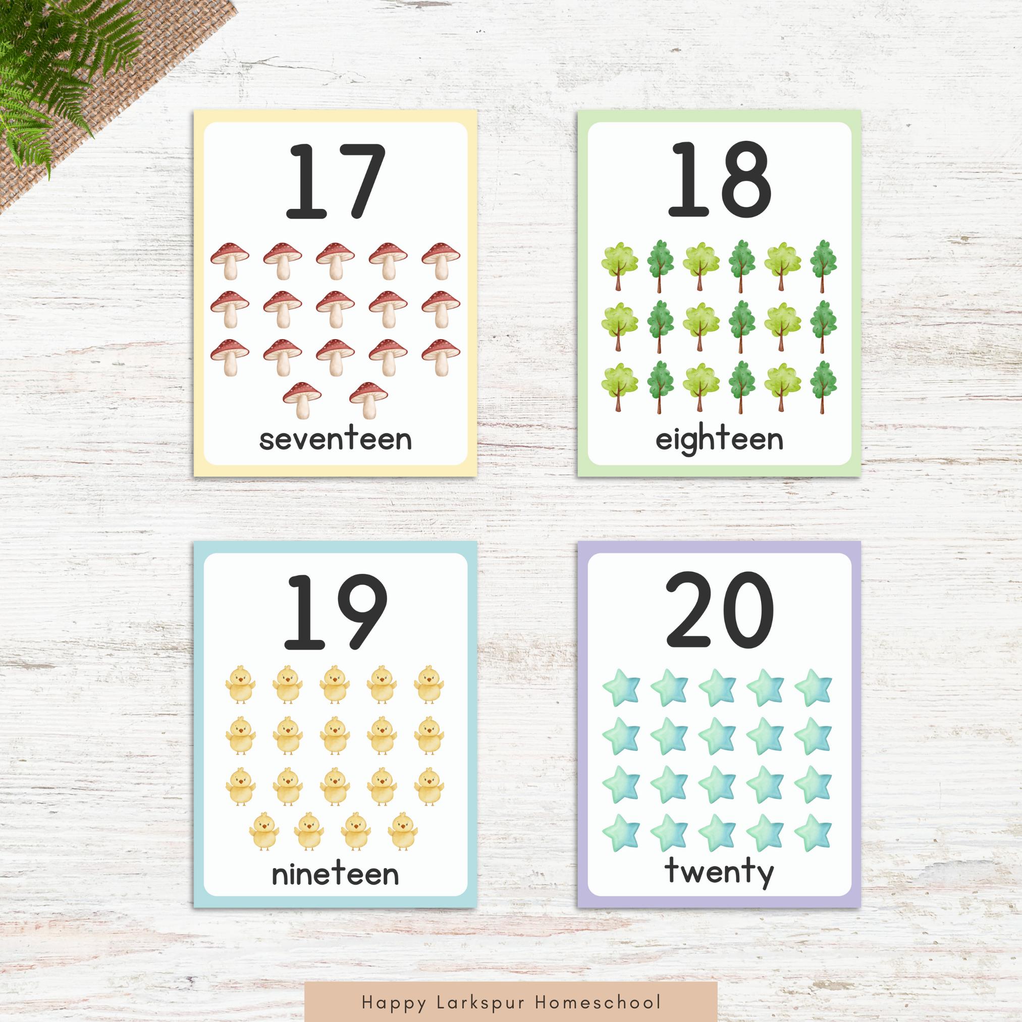 Number Poster Classroom, Number Posters 1-20 Classroom Decor ...