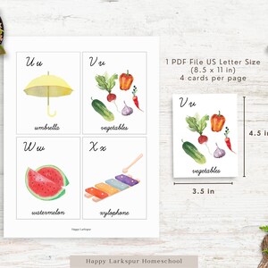 Cursive Alphabet Flashcards, Toddler Preschool Flashcards, Cursive ABC ...