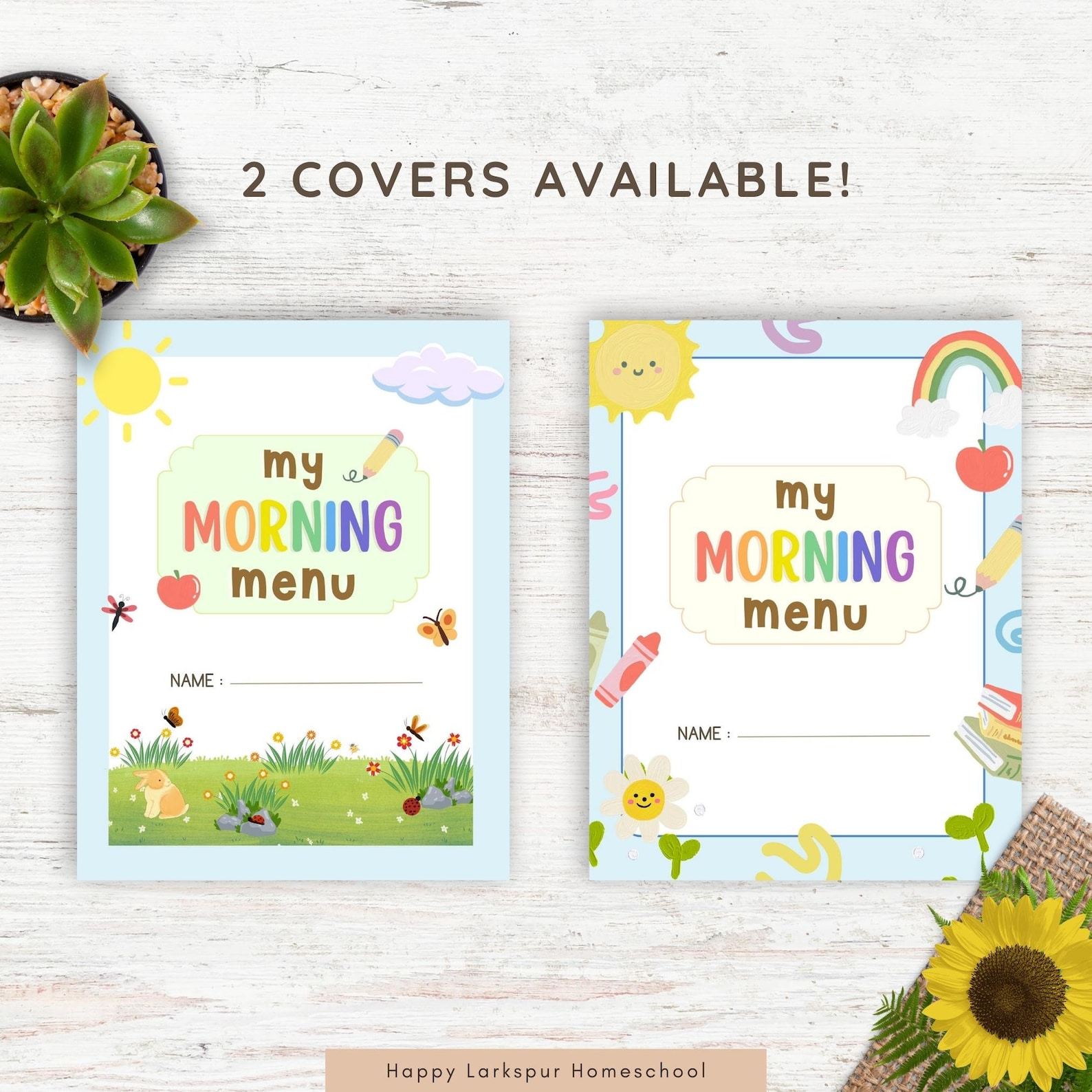 PRESCHOOL Morning Menu, Homeschool Morning Menu, Morning Menu ...