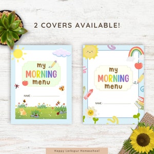 PRESCHOOL Morning Menu, Homeschool Morning Menu, Morning Menu ...