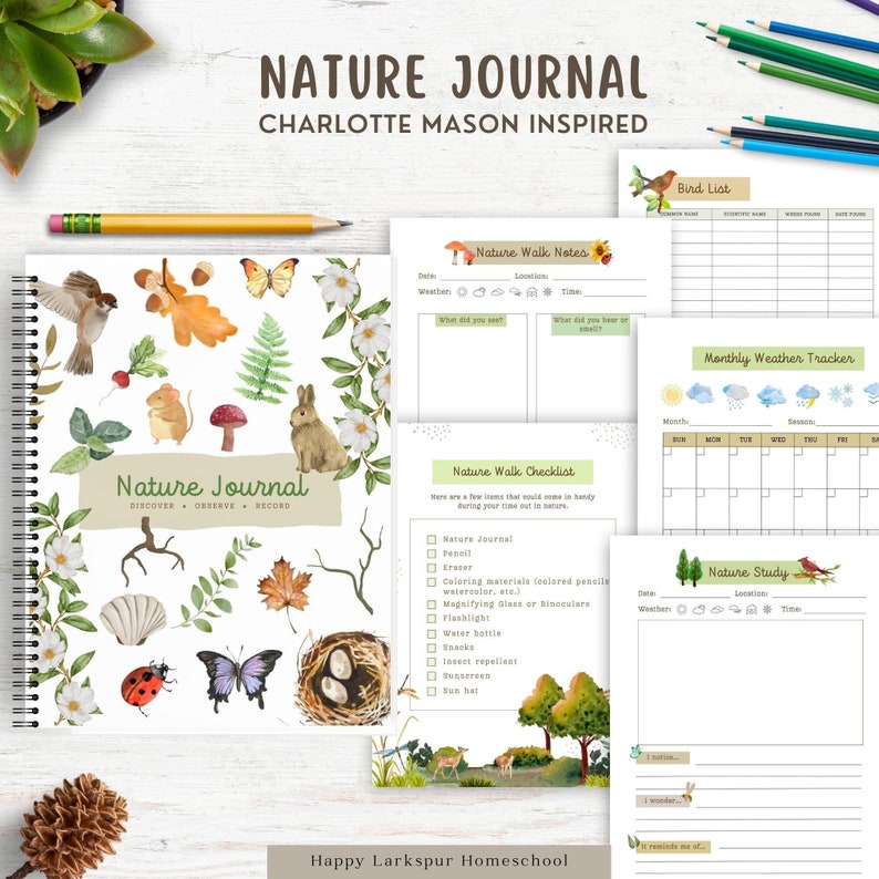 Charlotte Mason Nature Study, Nature Journal for Kids, Charlotte Mason ...