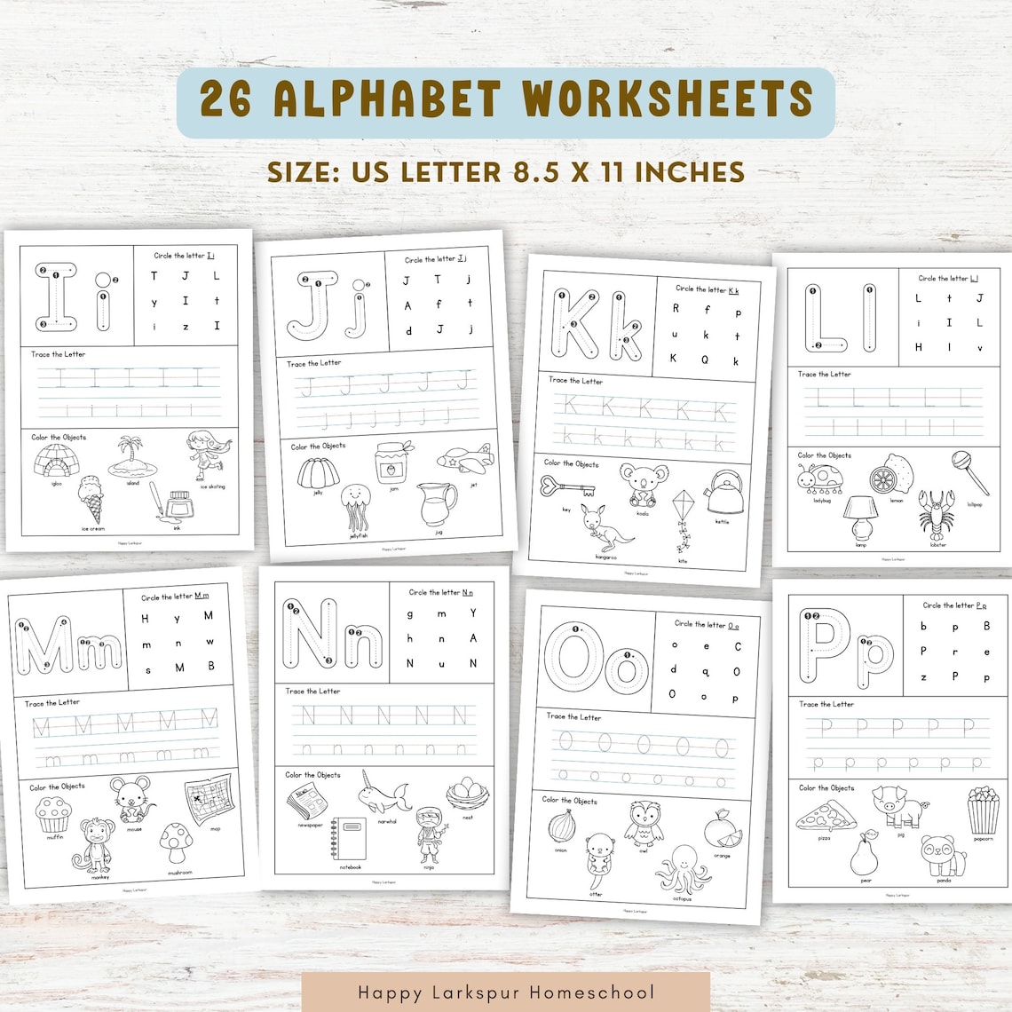Alphabet Worksheets for Preschool, ABC Worksheets, Kindergarten ...