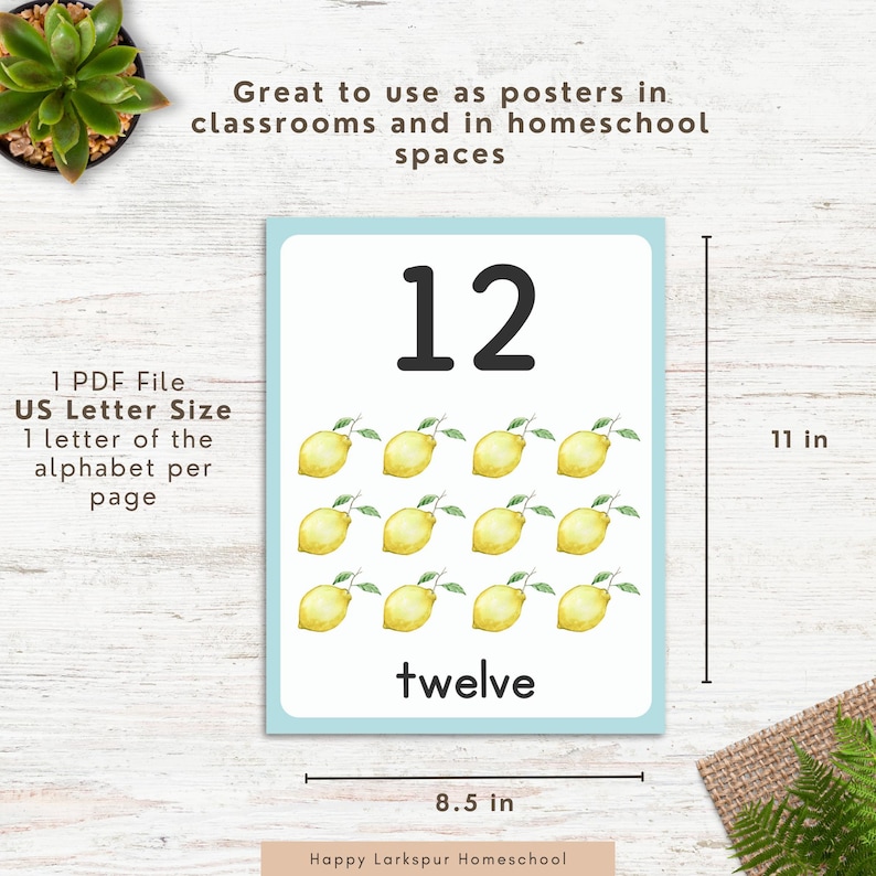 Number Poster Classroom, Number Posters 1-20 Classroom Decor ...