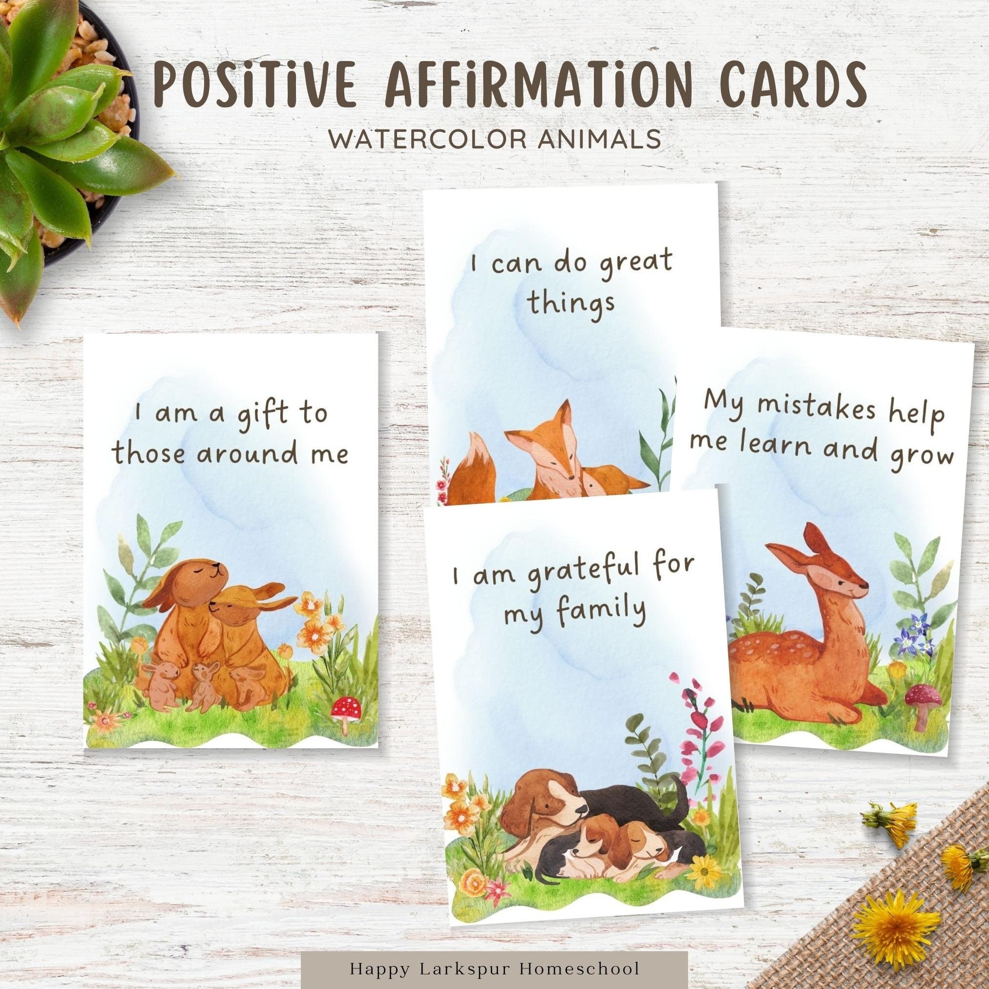 Positive Affirmation Cards for Kids, Daily Affirmations for Kids, Kids ...