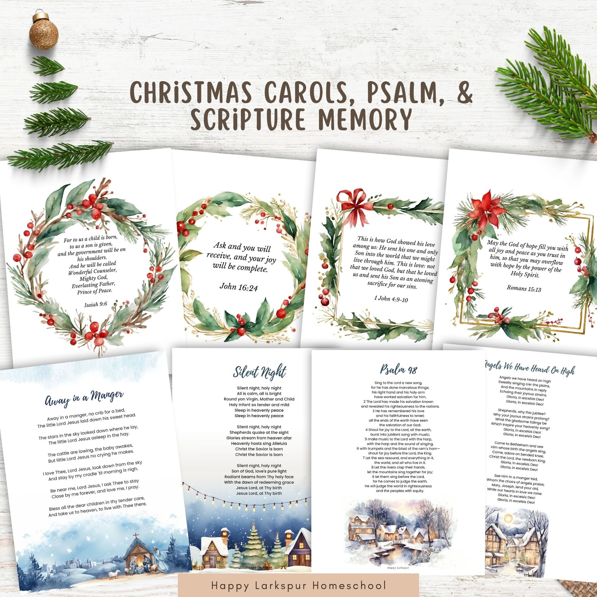 Advent Morning Menu Pages, Charlotte Mason Advent Morning Menu ...