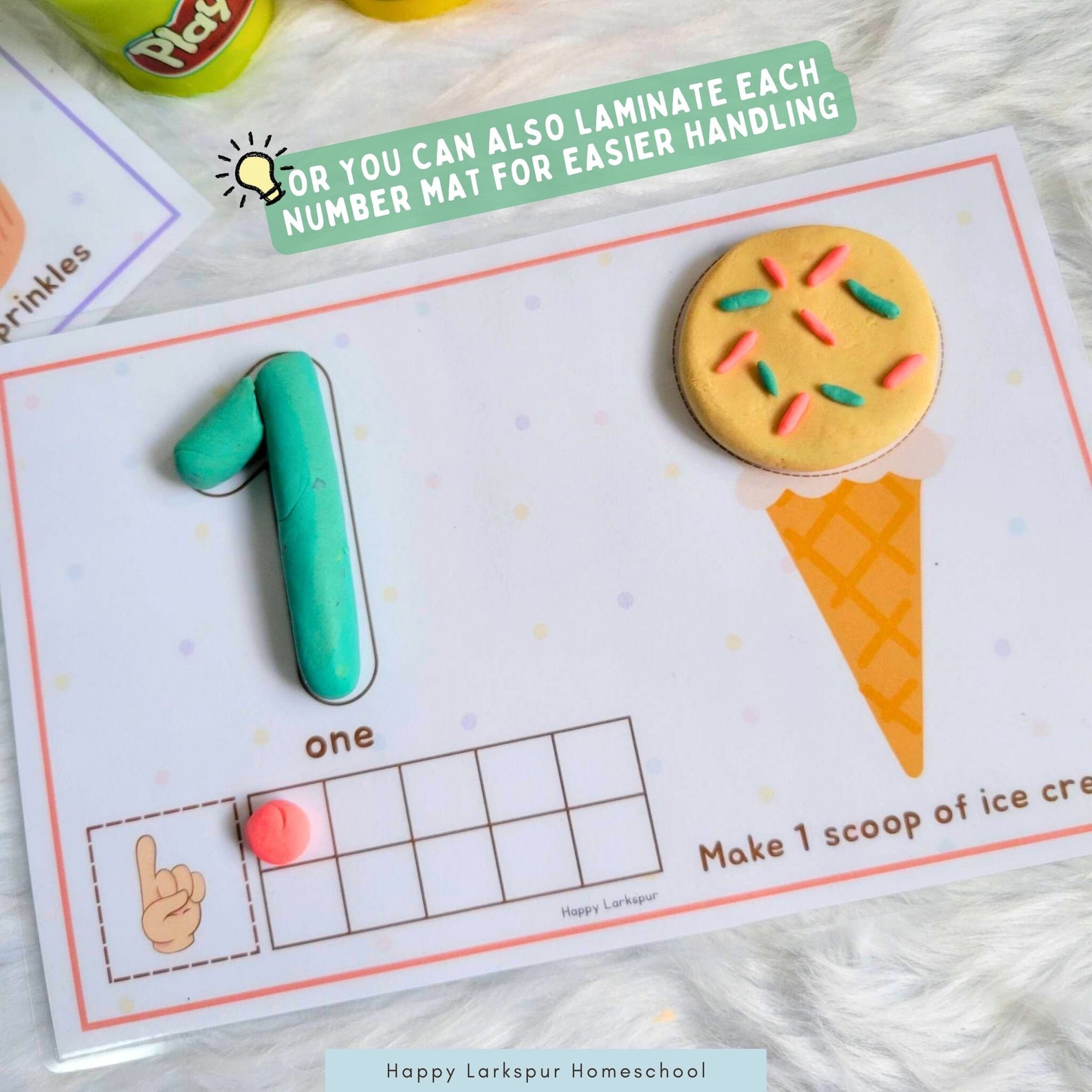 Numbers Playdough Mats, Preschool Play Dough Mats Printable, Counting ...