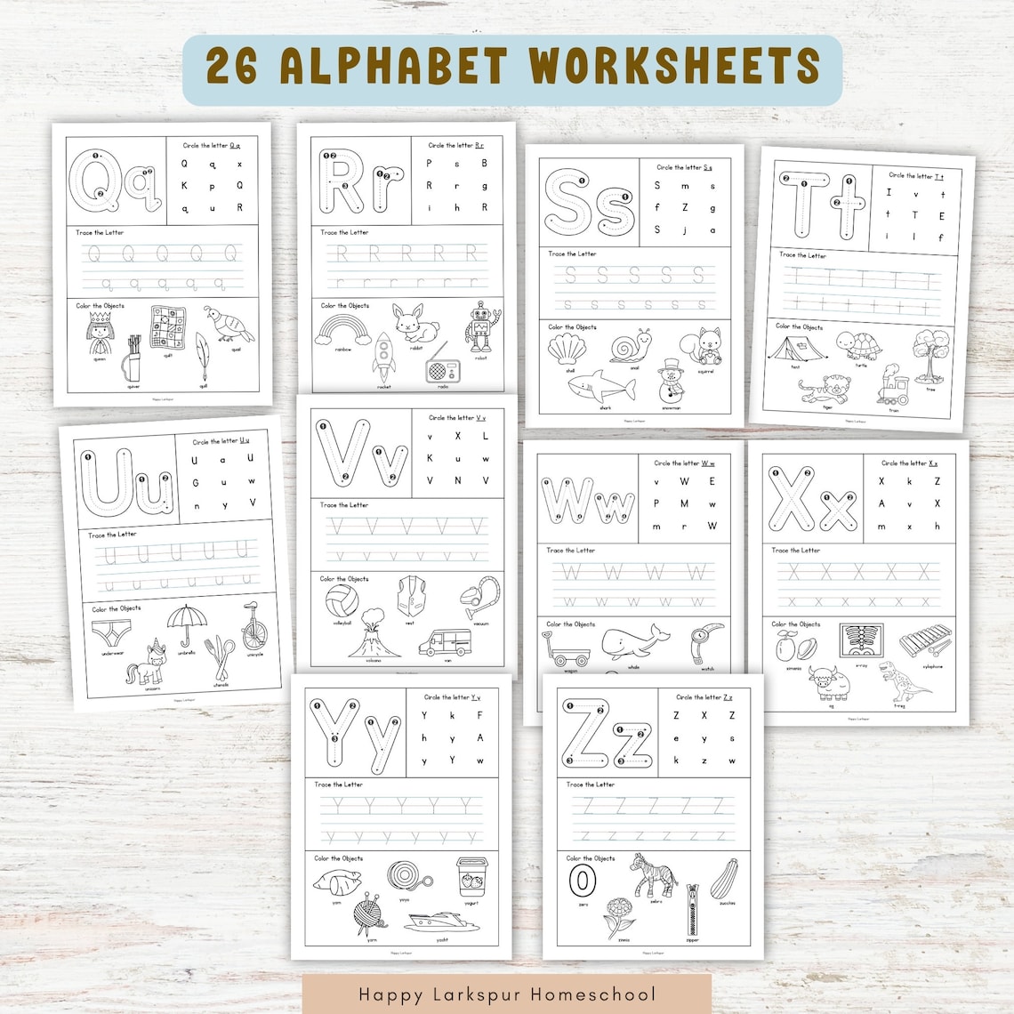 Alphabet Worksheets for Preschool, ABC Worksheets, Kindergarten ...