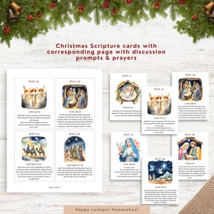 Advent Scripture Cards for Kids, Christmas Scripture Cards, Kids Advent ...
