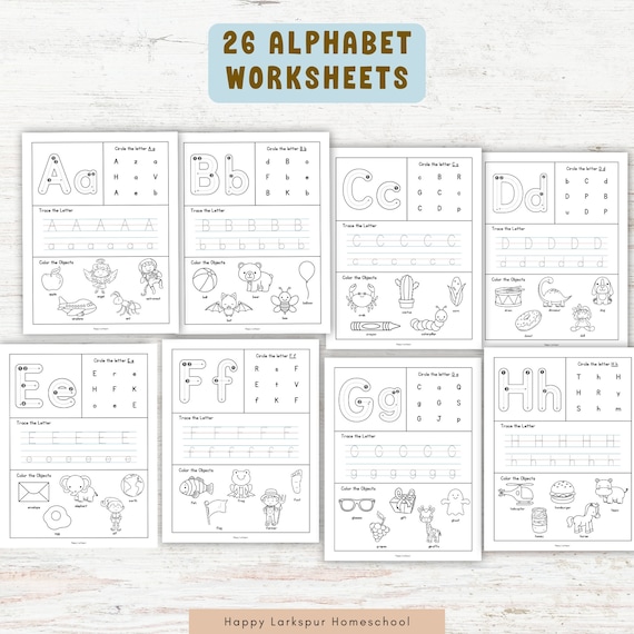 Alphabet Worksheets For Kindergarten Identifying Letters Of The