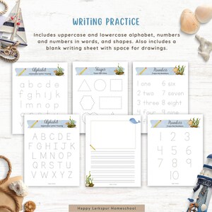 Ocean Theme Basic Morning Menu, Preschool Toddler Morning Menu ...