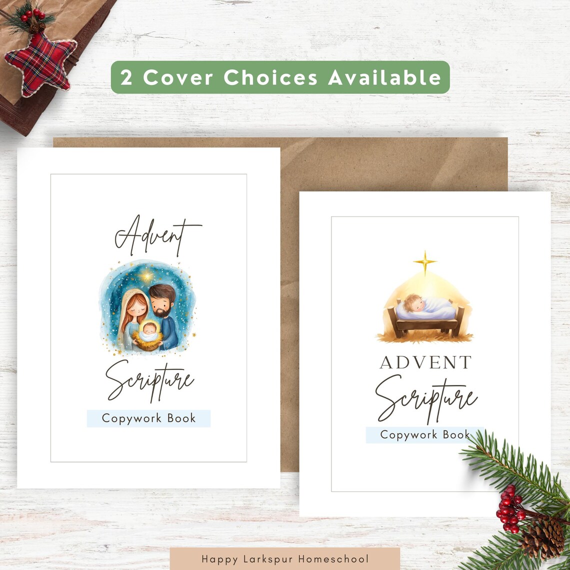 Advent Christmas Bible Verse Copywork, Bible Verse Handwriting Practice ...
