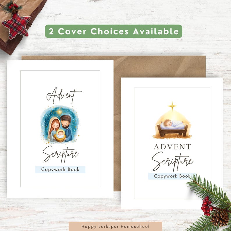 Advent Christmas Bible Verse Copywork, Bible Verse Handwriting Practice ...