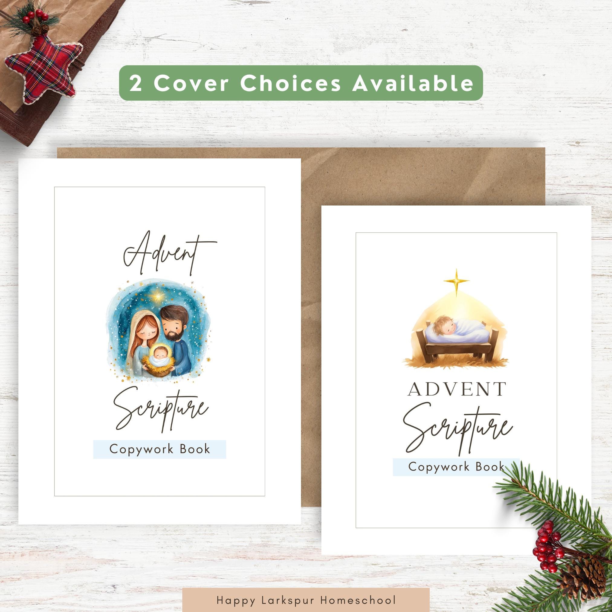 Advent Christmas Bible Verse Copywork, Bible Verse Handwriting Practice ...