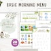 PRESCHOOL Morning Menu, Homeschool Morning Menu, Morning Menu ...