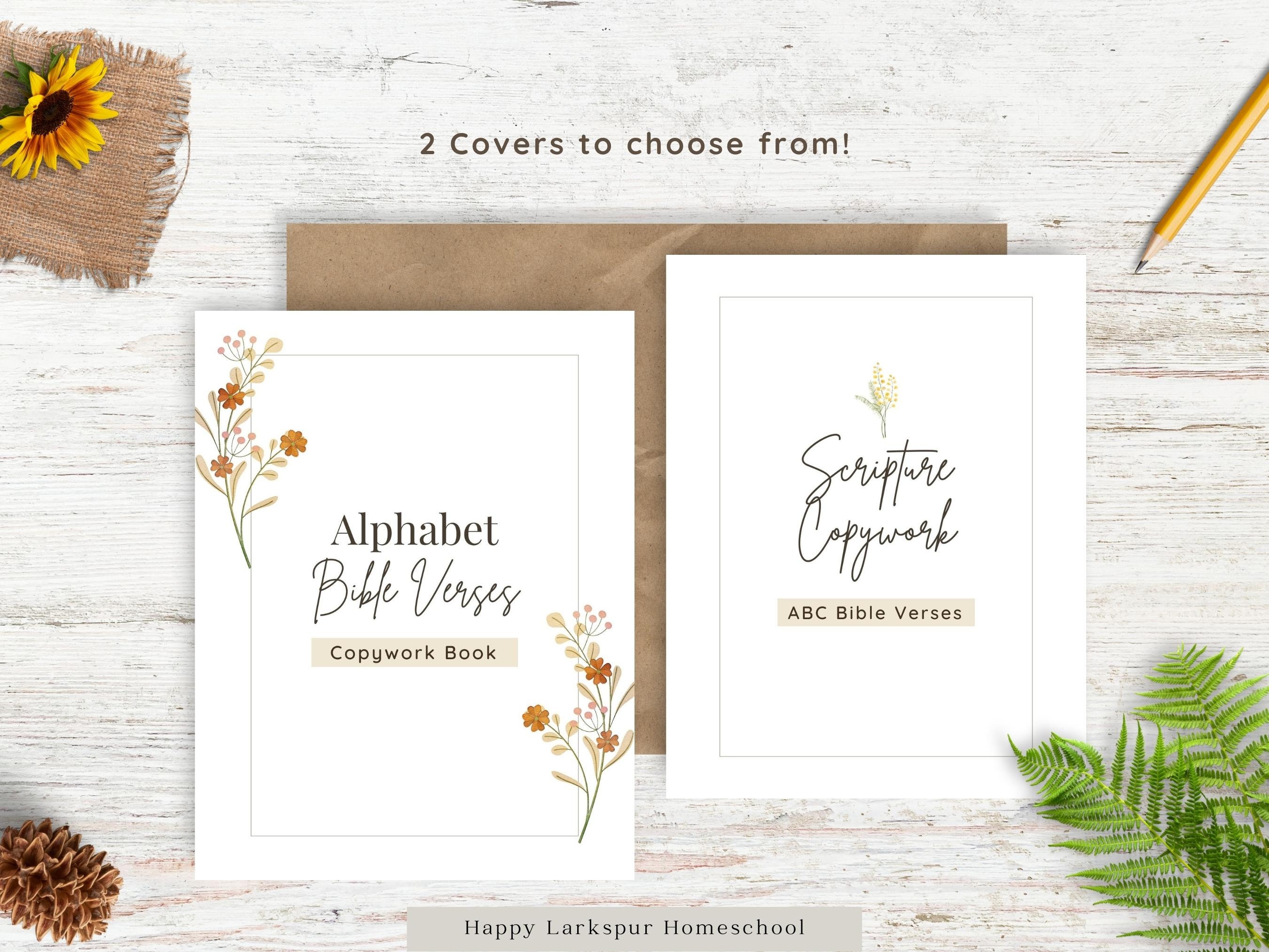 ABC Bible Verse Copywork, Bible Verse Handwriting Practice, Charlotte ...