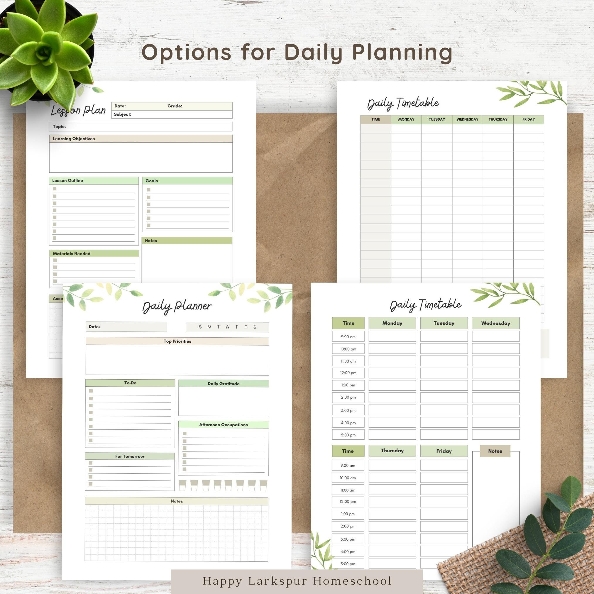 Charlotte Mason Homeschool Planner, Undated Homeschool Planner ...