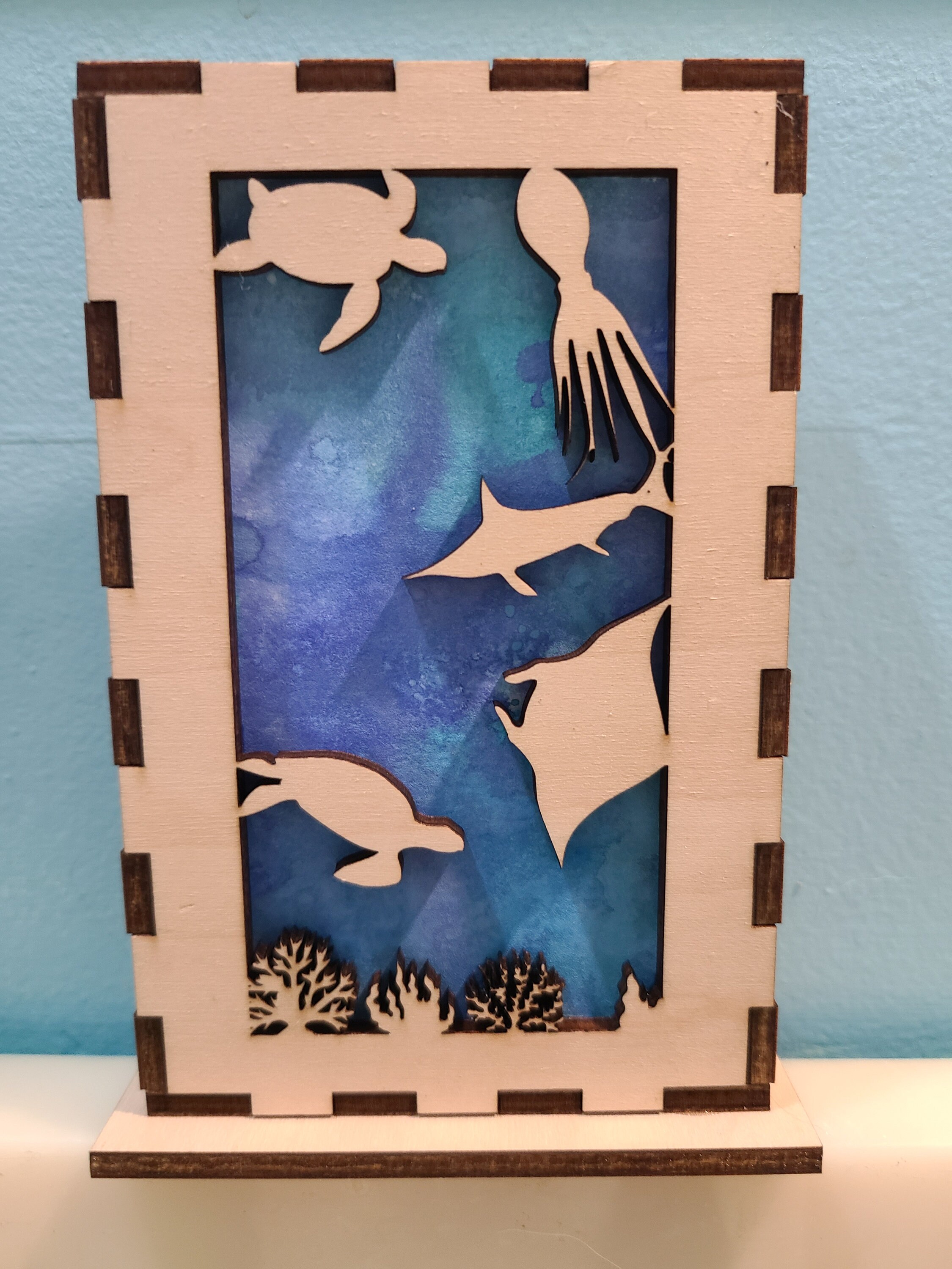 Sea Life 3D Shadow Box Digital File - Etsy
