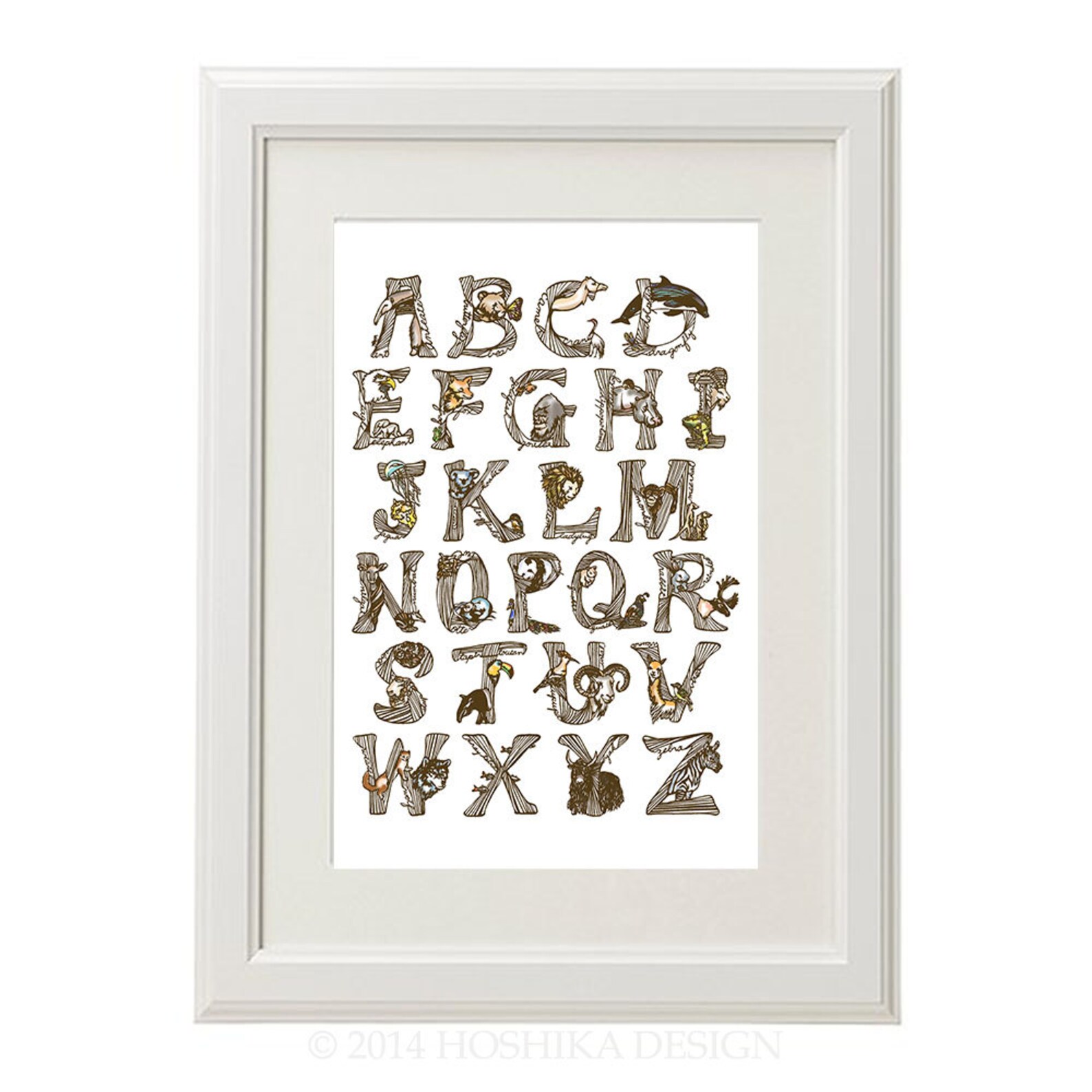 A to Z Alphabet, Print of Hand-cut Paper Art, 15x12 - Etsy