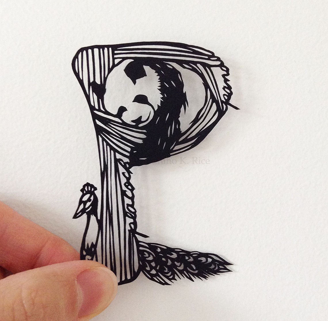 ABC Alphabet Original Hand-cut Paper Art Black - Etsy