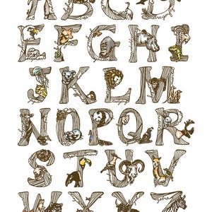 ABC Alphabet, Original Hand-cut Paper Art, Black - Etsy