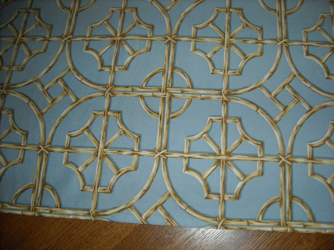 Rattan Screen Print on a Blue Field, 54" Square Table Cloth. - Etsy