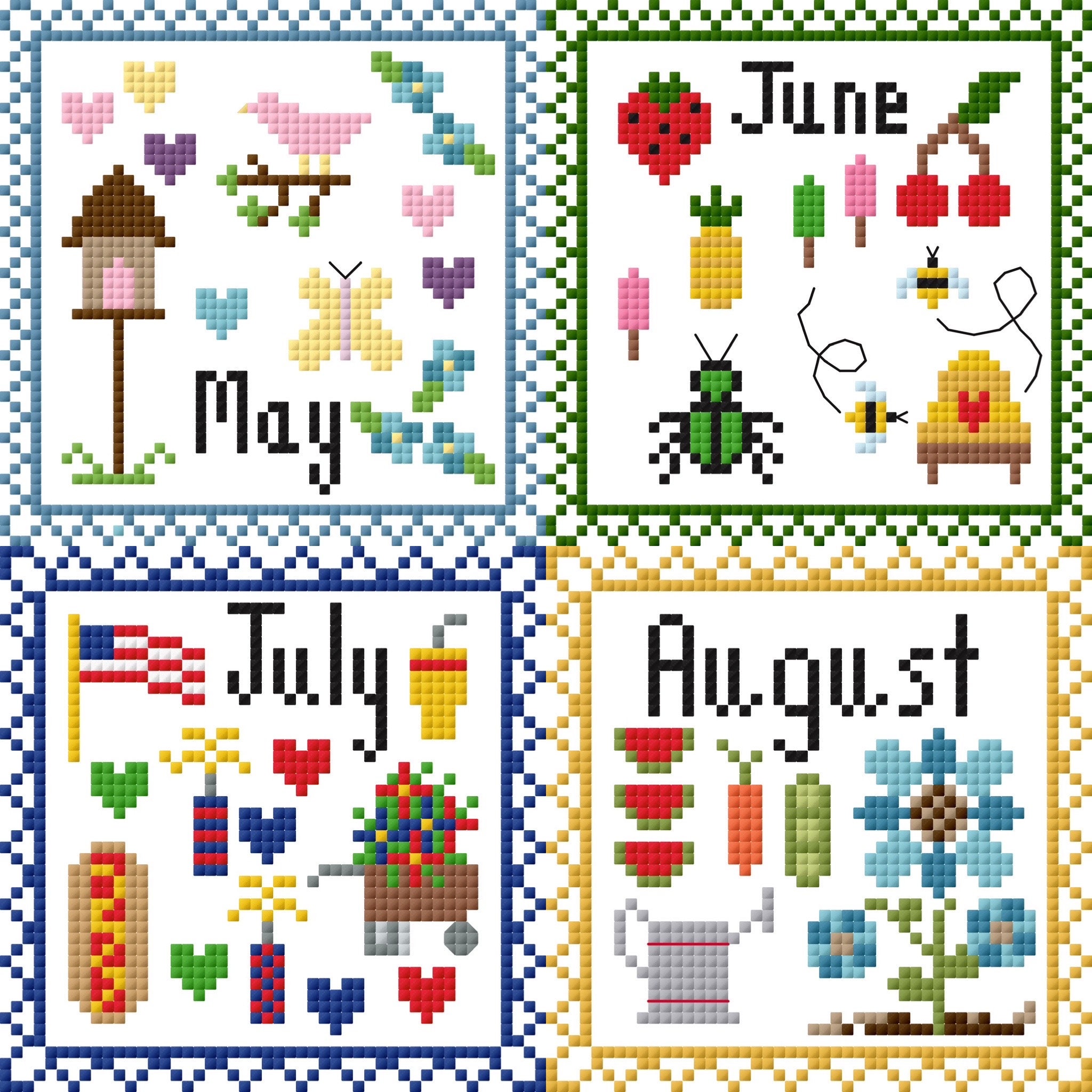 Monthly Postage Stamp Bundle - Etsy