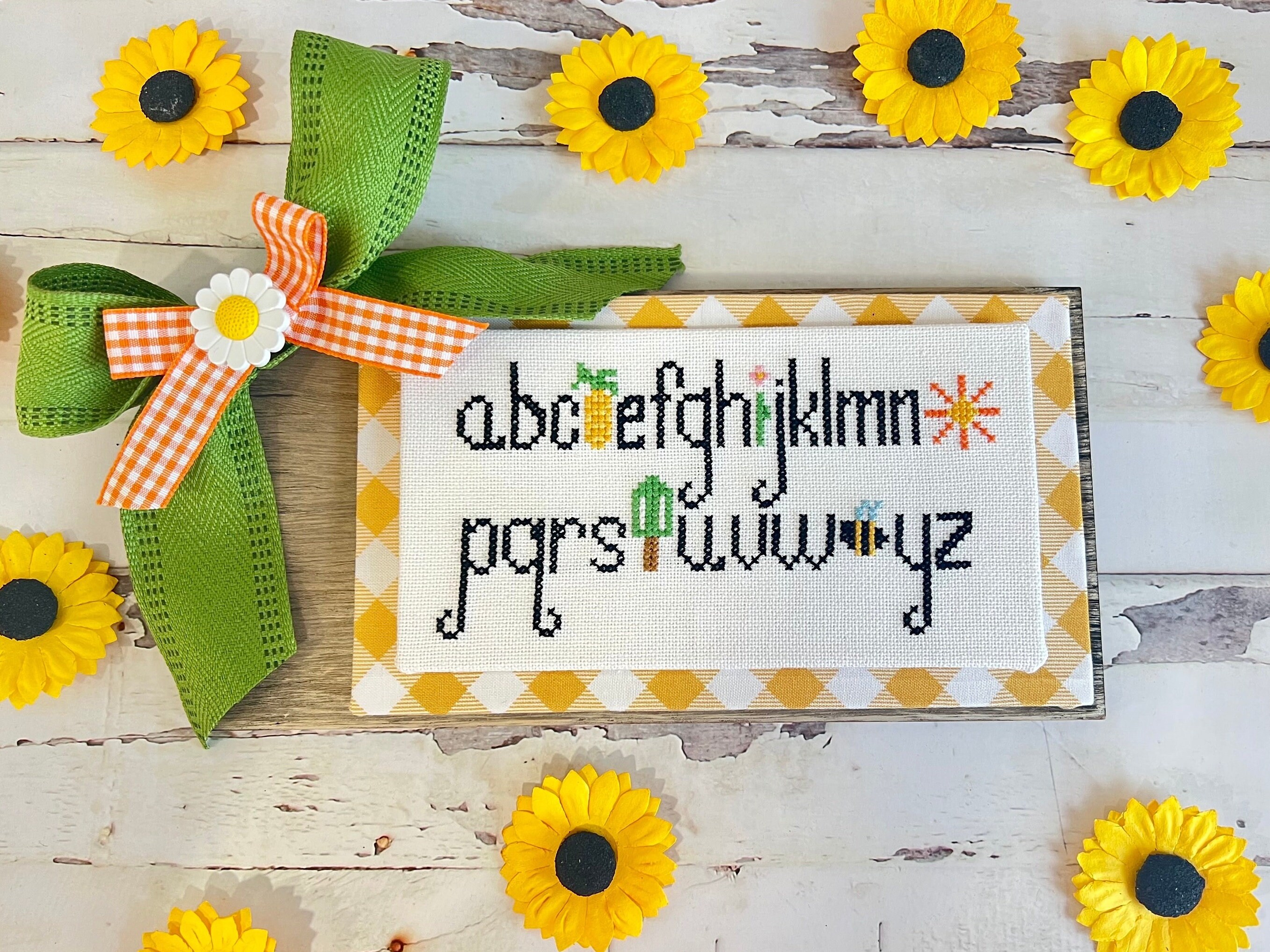 August Alphabet Cross Stitch - Etsy