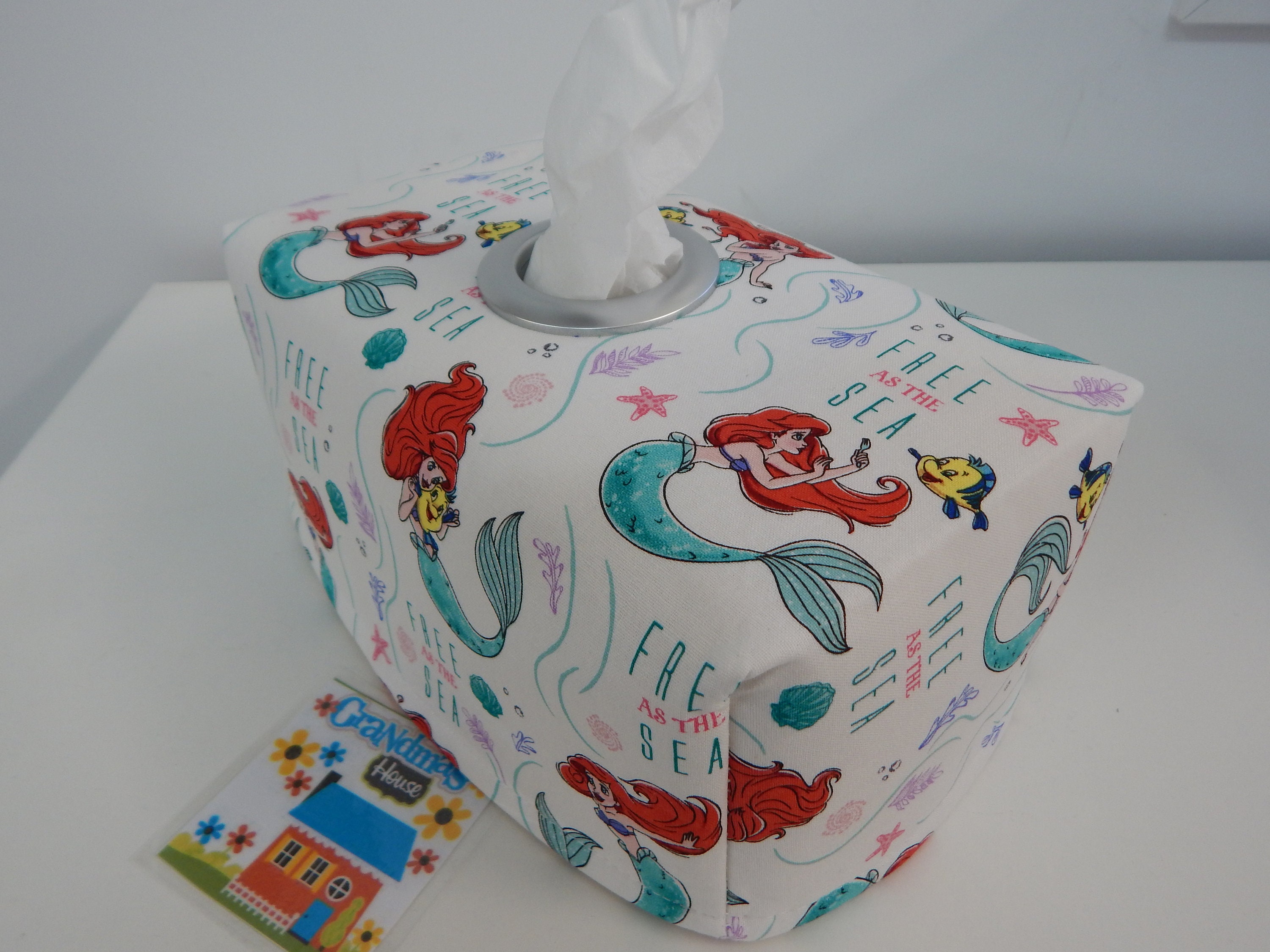 Little Mermaid Tissue Box Cover With Circle Opening - Lovely Gift Idea ...
