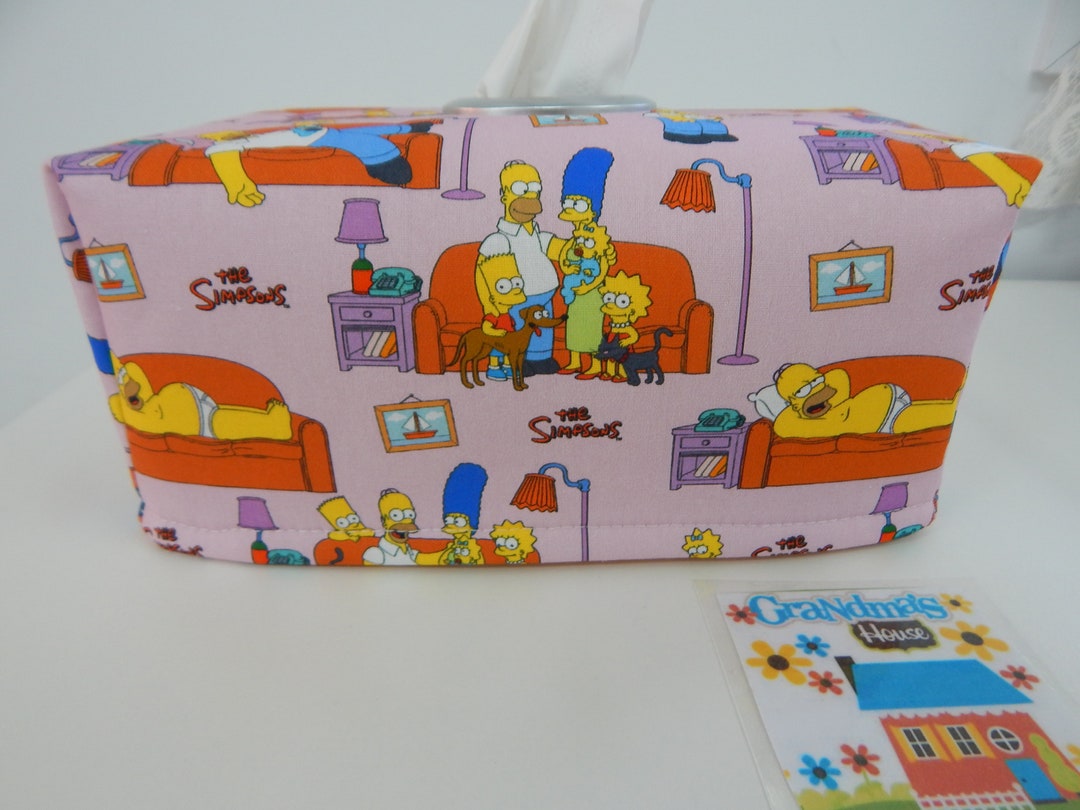 Tissue Box Cover Simpsons Family With Circle Opening -lovely Gift Idea ...