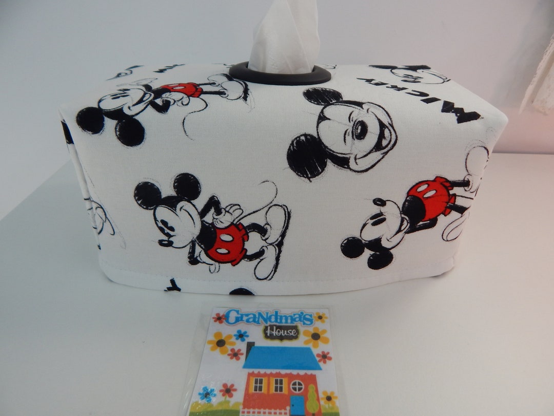 Tissue Box Cover Mickey Mouse With Circle Opening -lovely Gift Idea - Etsy